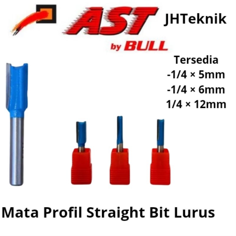 Jual Mata Profil Straight Bit Lurus 1/4×5mm,1/4×6mm,1/4×12mm AST 100% ...