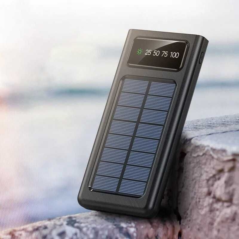 Jual Power Bank 2 USB Port 10000 MAH Solar Power Tenaga Surya dengan ...