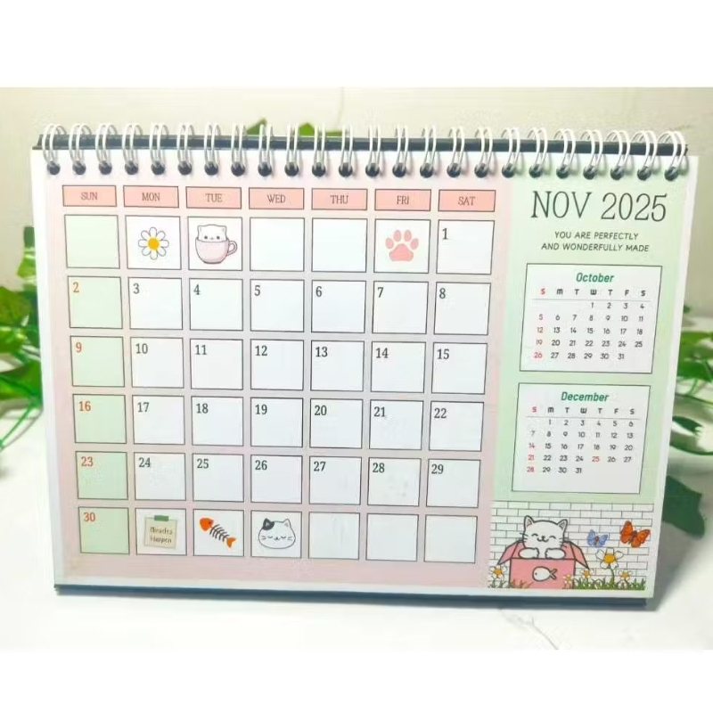 Jual Kalender Meja 2025 Kucing Lucu / Planner / Kalender Duduk Spiral ...