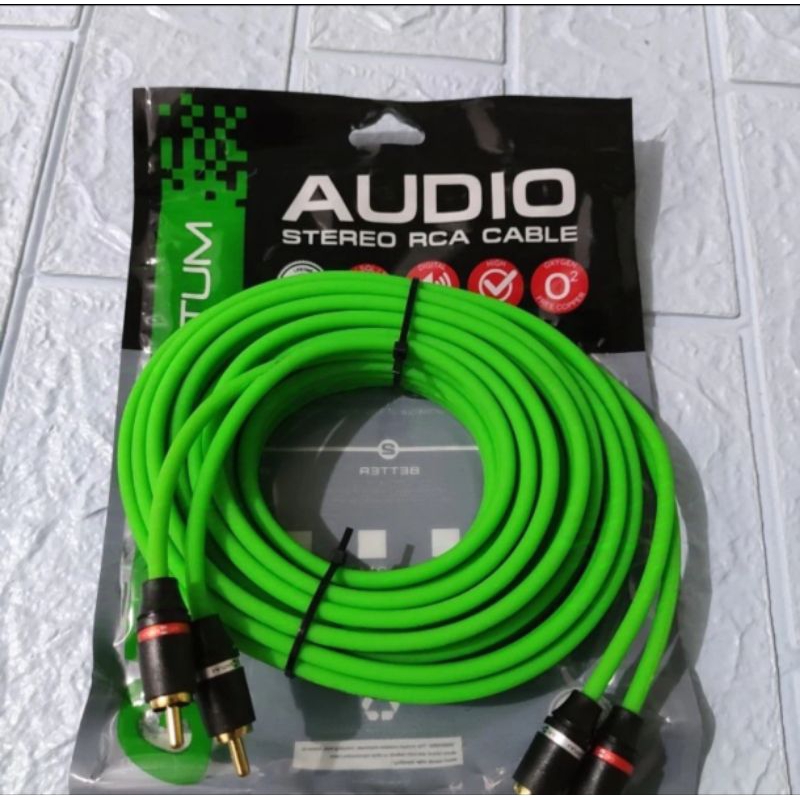 Jual Kabel RCA Momentum GF Hijau 5 Meter Pin Kuningan RCA to RCA 2 Way ...