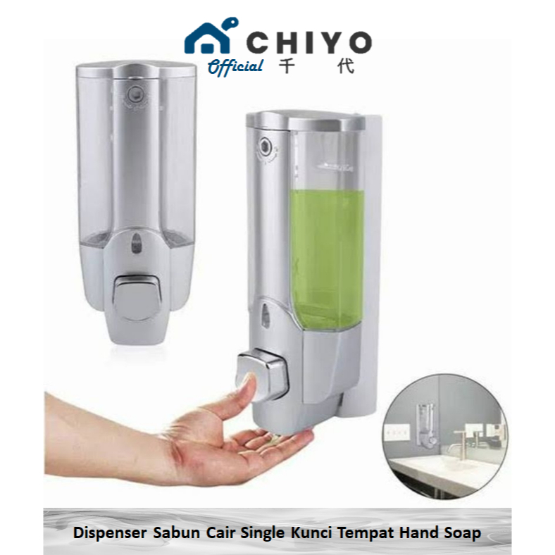 Jual DISPENSER TEMPAT SABUN CAIR SHAMPO SOAP 1 TABUNG WITH KEY LOCK ...