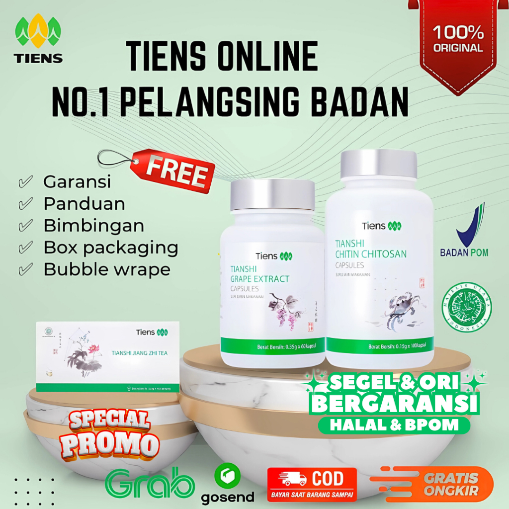 Jual TIENS Pelangsing Badan Ori Original 100% Herbal Paket Grape ...