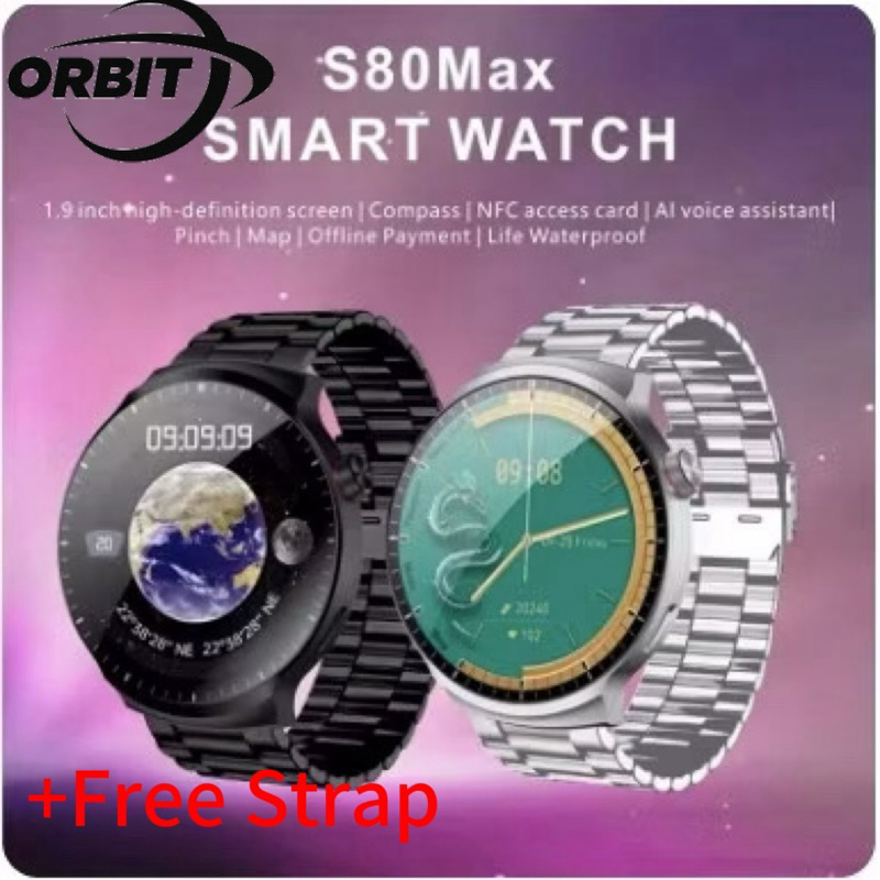 Jual ORBIT S80Max Smart watch 2Strap1.9" Large Screen Wireless Charger ...