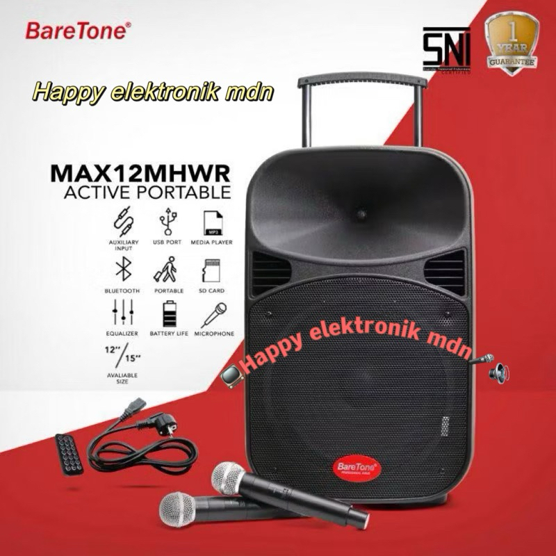 Jual BARETONE SPEAKER Portable 12 inch BARETONE PORTABLE SPEAKER ...