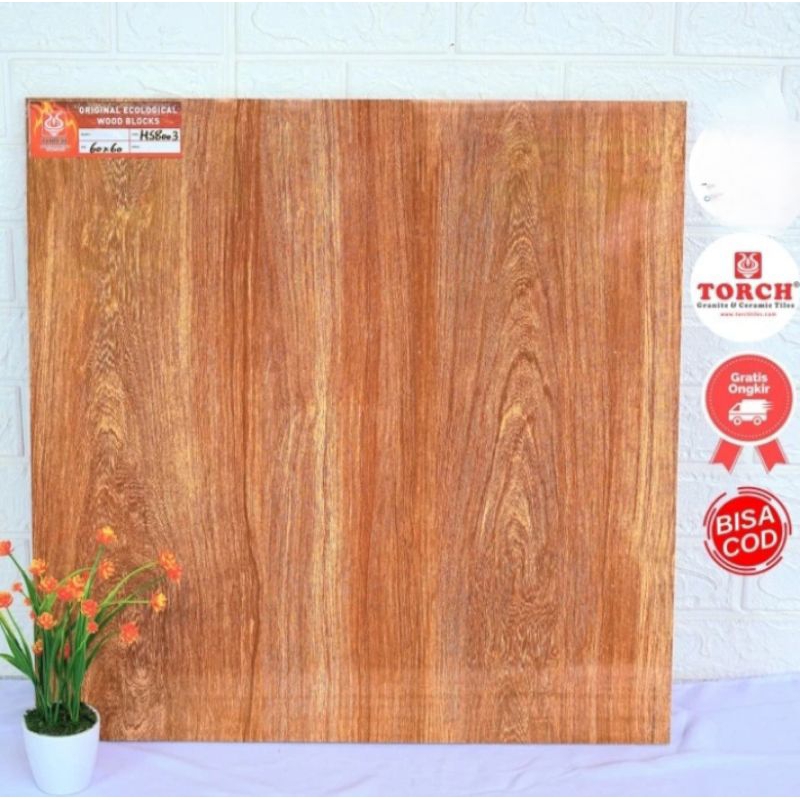 Jual granit lantai motif kayu torch 60x60 glossy | Shopee Indonesia