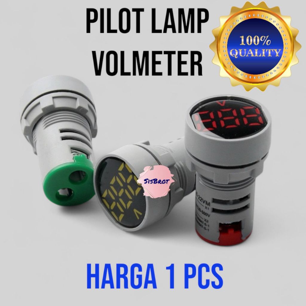 Jual Pilot Lamp Digital Indikator Voltmeter Cover AD16-22DSV | Shopee ...