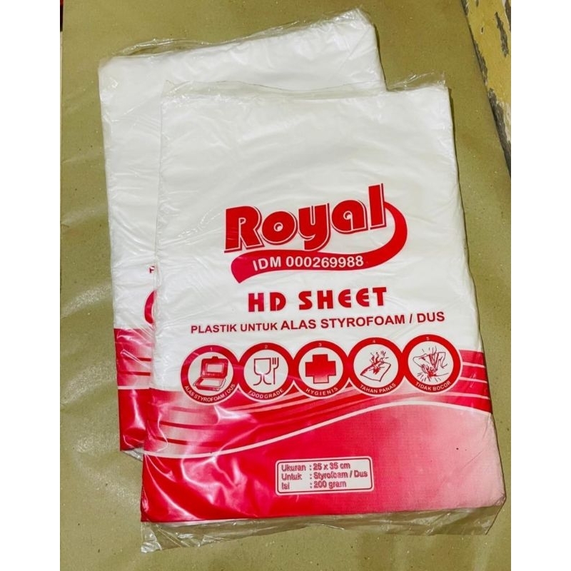 Jual Plastik Alas Tahan Panas 25x35 Merk Royal/Plastik Sheet Tatakan ...