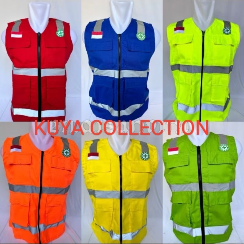 Jual ROMPI SAFETY K3 [ FREE LOGO SAFETY & BENDERA ] Rompi safety, rompi ...