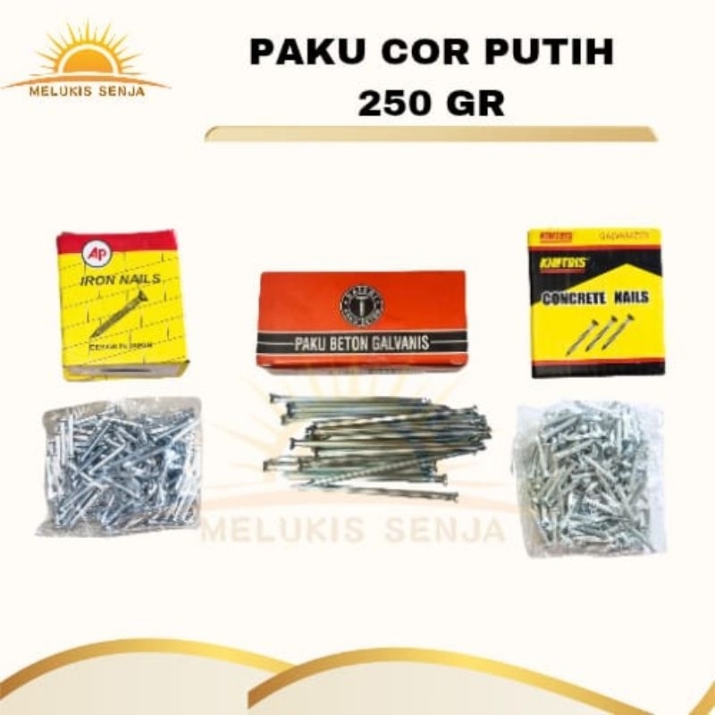 Jual Paku Cor / Paku Beton Putih 1" 1¼" 1½" 2" 2½" 3" 4" 5" | Shopee ...
