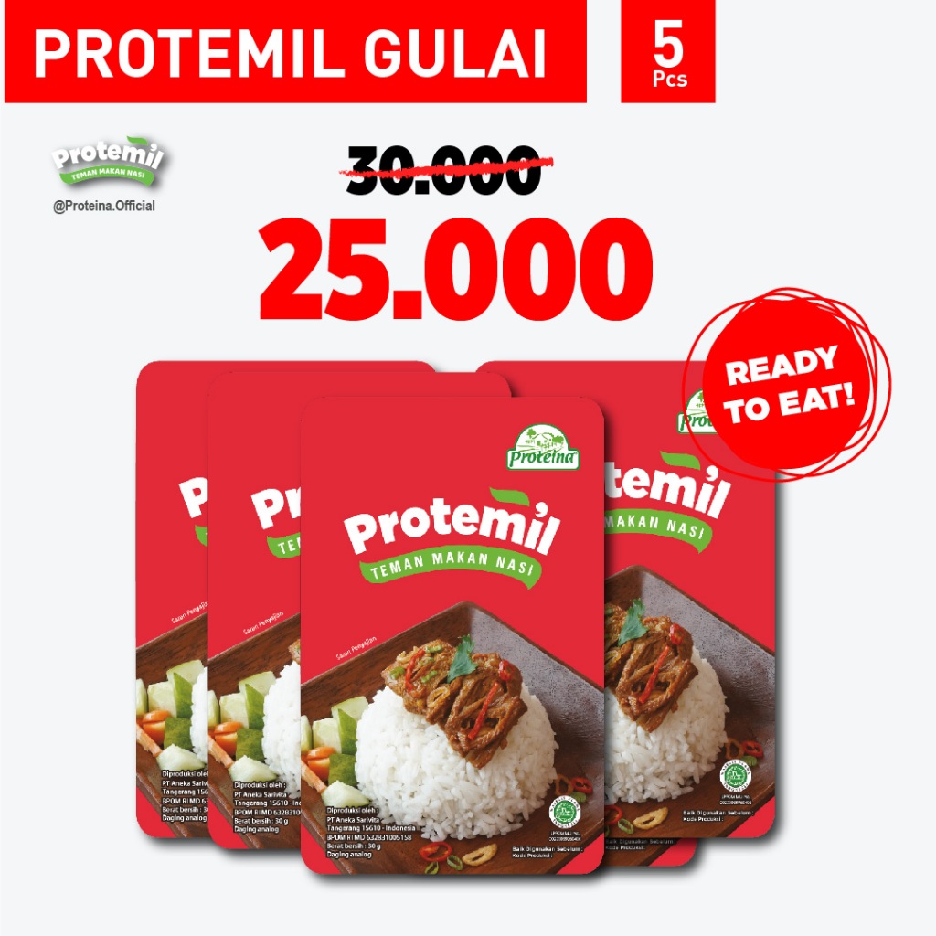 Jual Protemil Gulai 5pcs / Makanan Instan / Siap Makan | Shopee Indonesia