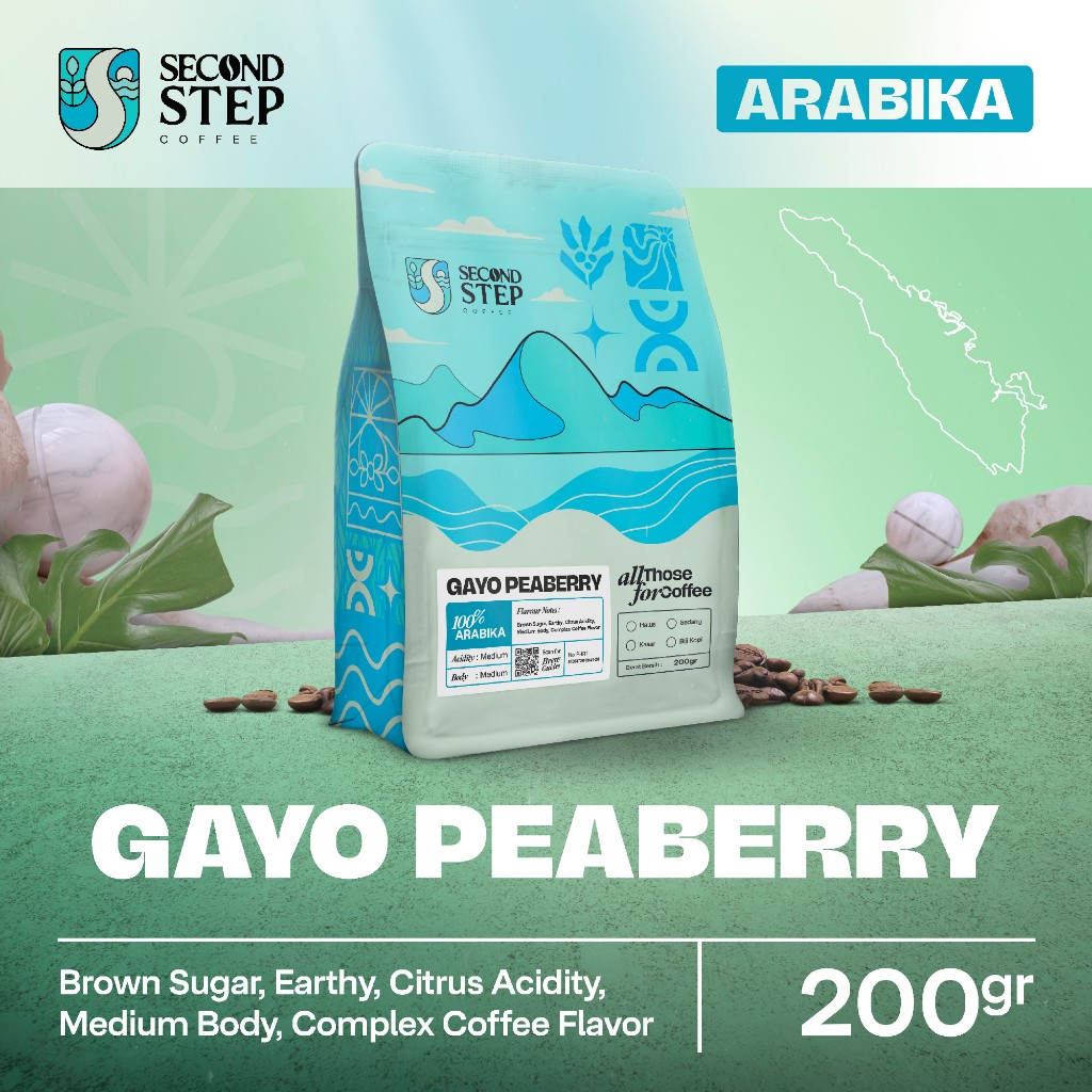 Jual Second Step Coffee Biji Kopi Arabika Lanang Peaberry Arabica Gayo ...