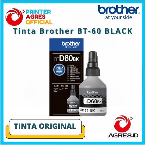 Jual BROTHER TINTA PRINTER BT-60 BLACK BT 60 BLACK ORIGINAL | Shopee ...
