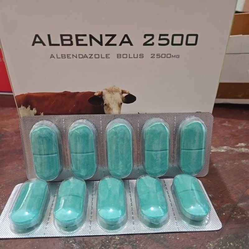 Jual Albenza 2500 Obat cacing sapi dan hewan kaki 4(1pcs) | Shopee ...