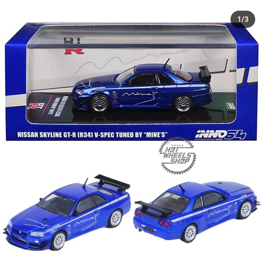 Jual INNO64 NISSAN SKYLINE GT-R (R34) V-SPEC Tuned by “MINE’S” | Shopee Indonesia