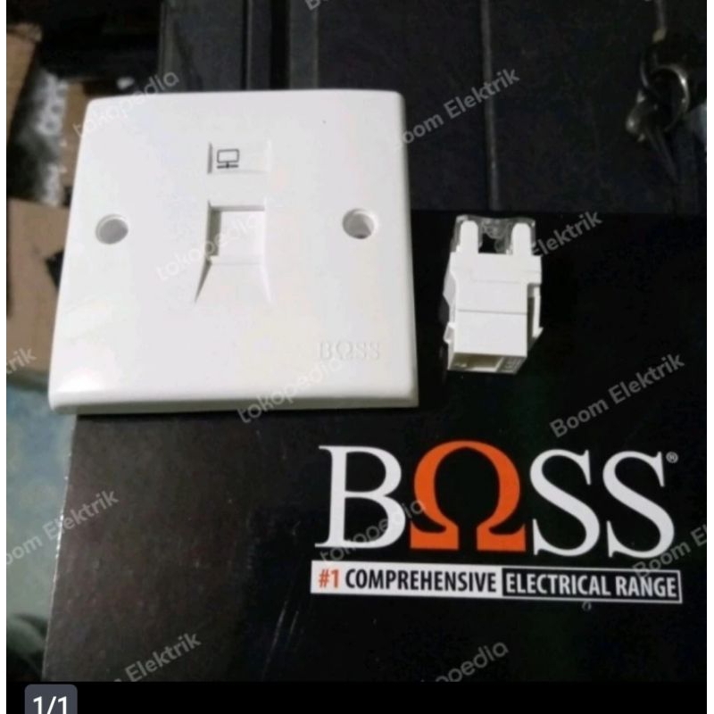 Jual stop kontak data cat 6 boss clasic | Shopee Indonesia