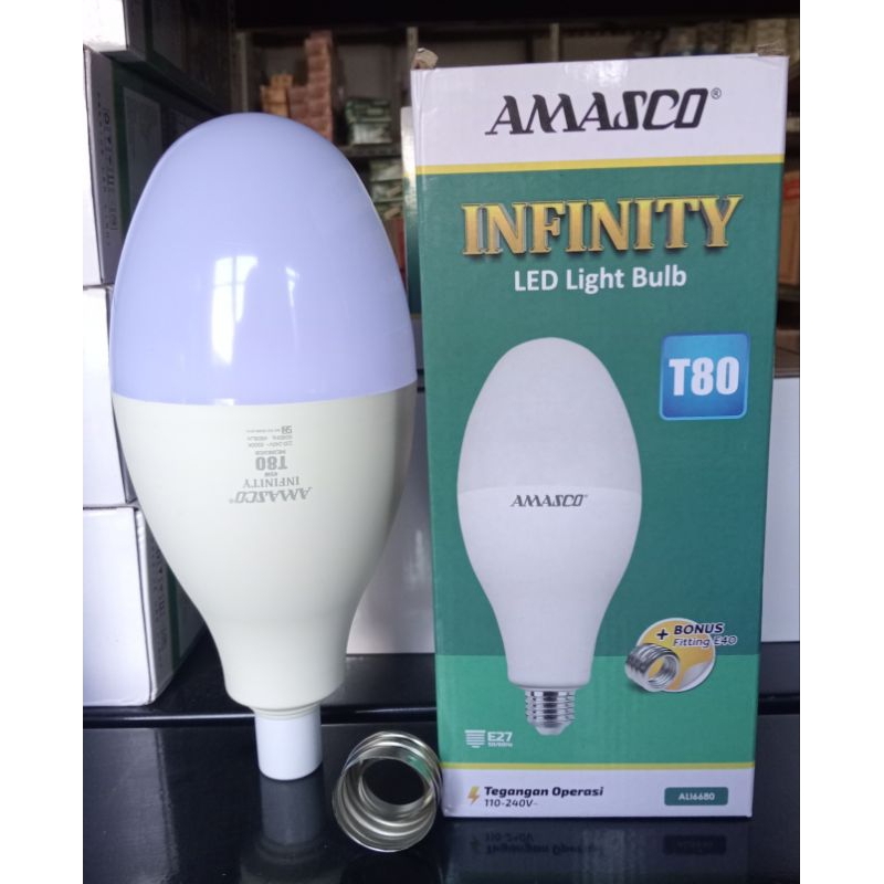 Jual LAMPU AMASCO INFINITY LED LIGHT BULB T80 DAYLIGHT 6500K E27 ...