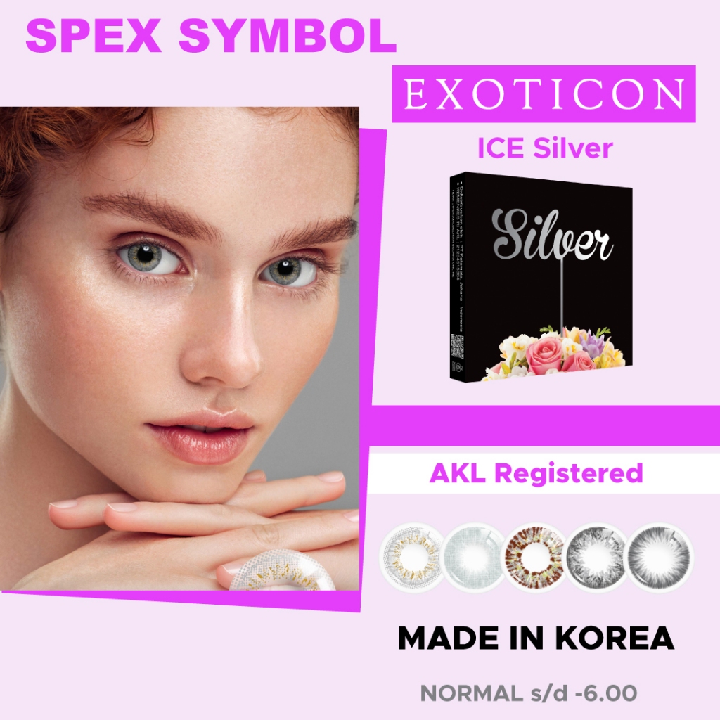 Jual Spex Symbol Softlens ICE Silver Grey | Cloudy Grey | Light Grey ...