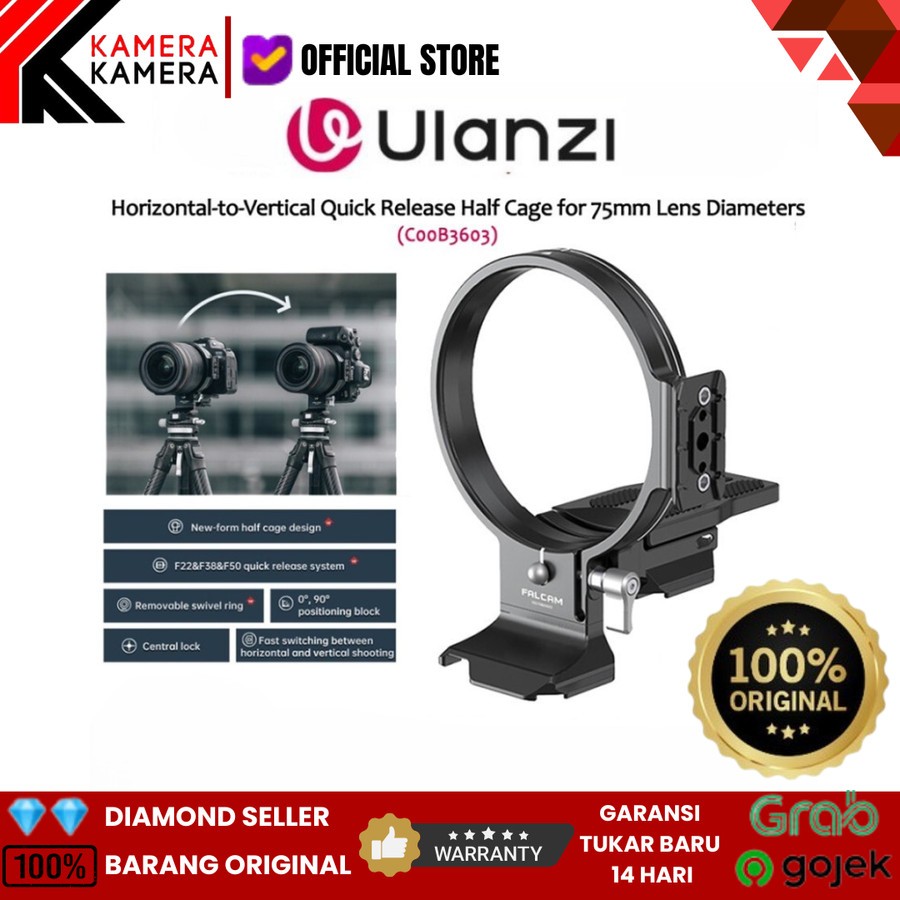 Jual Ulanzi Falcam 75mm Horizontal-to-Vertical Quick Release Half Cage ...