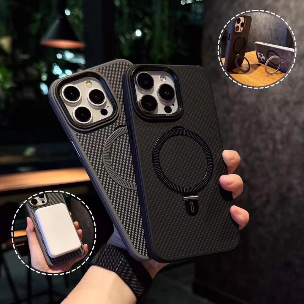 Jual NEW !!! PREMIUM CASE MAGSAFE STAND HOLDER CARBON FIBER PATTERN ...