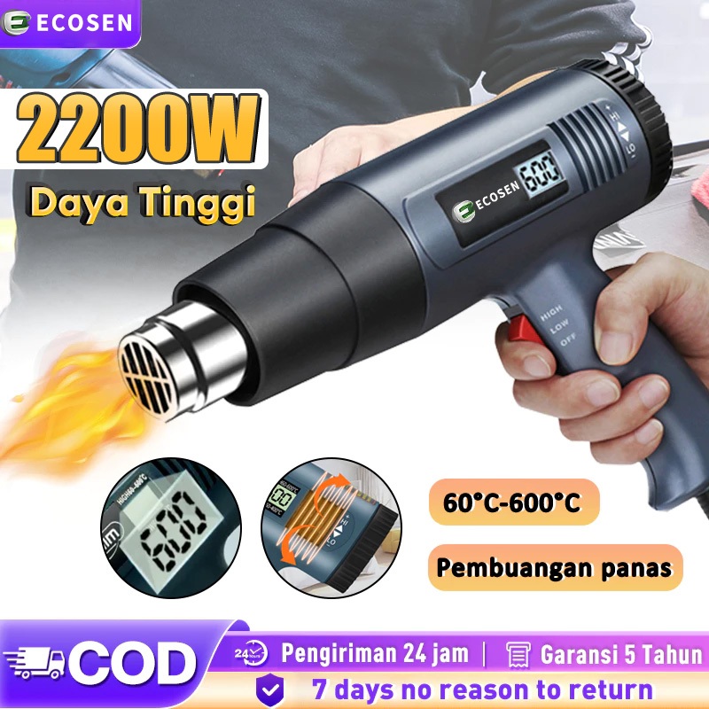 Jual ECOSEN Heat Gun Air Hot Gun 220V Senapan Panas Pistol Angin Panas ...