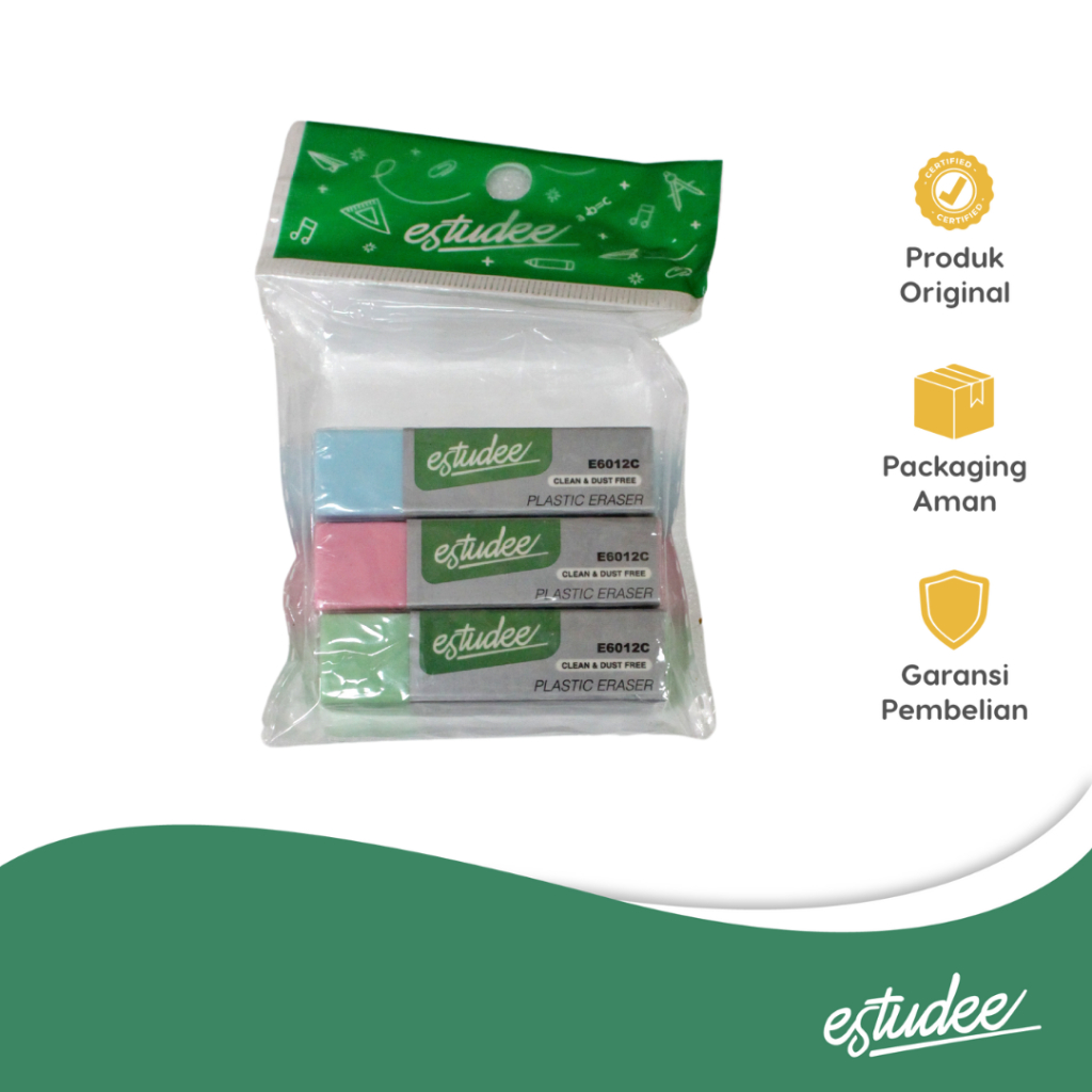 Jual ESTUDEE ERASER PASTEL COLOR SET 3 E6012C | Shopee Indonesia