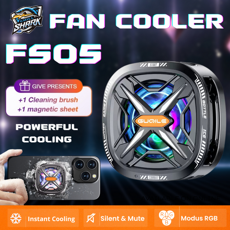 Jual FS05 Fan Cooler HP Gaming Pendingin HP Cooling Fan Magnetic RGB ...
