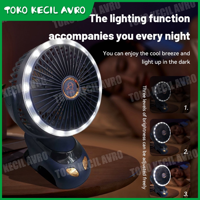 Jual Lampu LED 30000mAh Kipas Angin Clip Led Kipas Jepit Aromaterapi ...