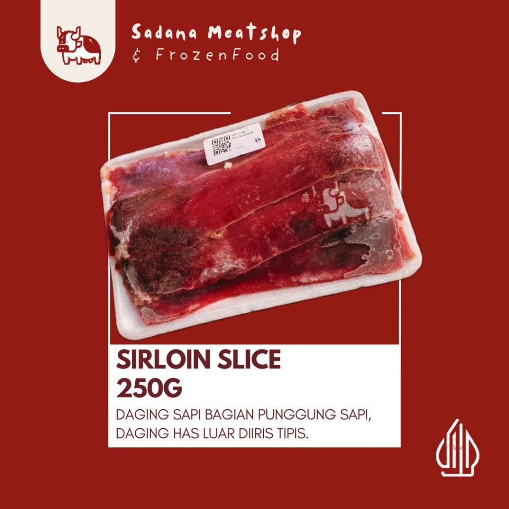 Jual Sirloin Slice 250gr | Daging Sapi Slice Rendah Lemak 250gr, 500gr ...
