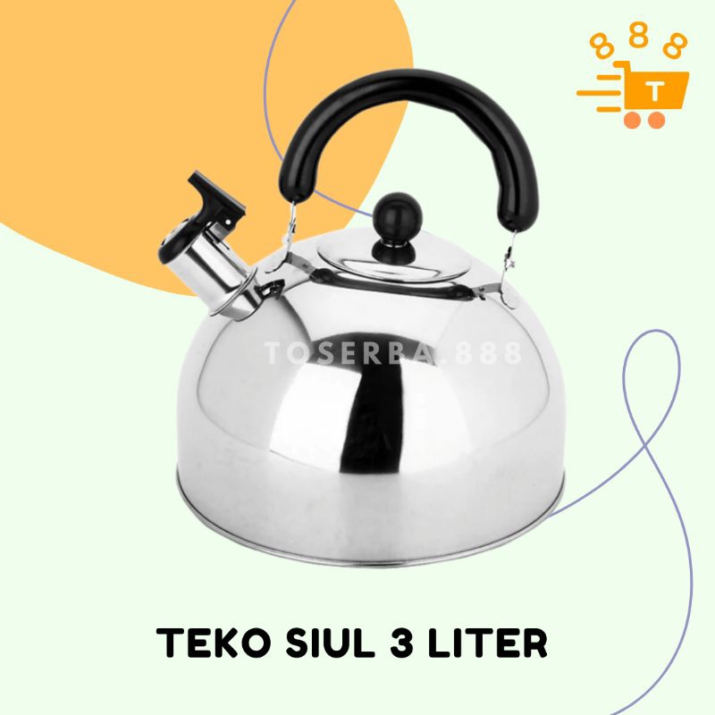 Jual Teko Siul Stainless 3 Liter Ceret Air Panas Whistling Kettle Pluit Pemanas Air Uap Bunyi ...