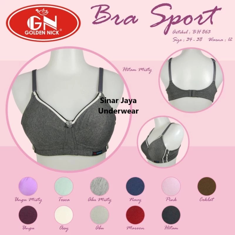 Jual Golden Nick - BH/Bra Remaja 863 (Bahan Katun, Tanpa Kawat, Busa ...