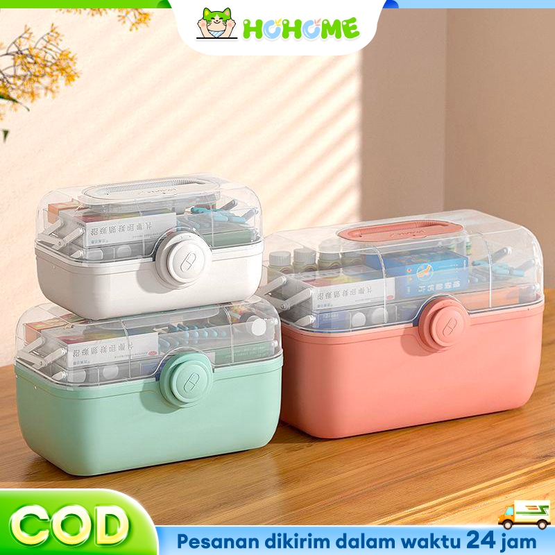 Jual HOHome Box Obat Serbaguna Tempat Kotak Penyimpanan Box Sewing Kit ...