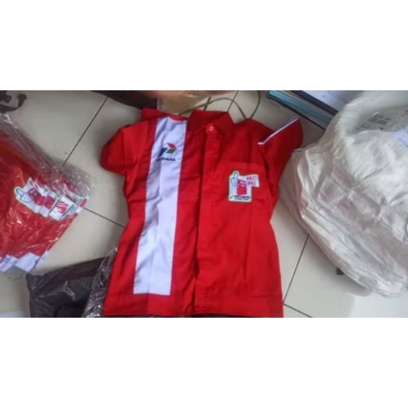 Jual BAJU SERAGAM Operator SPBU Pertamina Pasti Pass PAKET 10 | Shopee ...