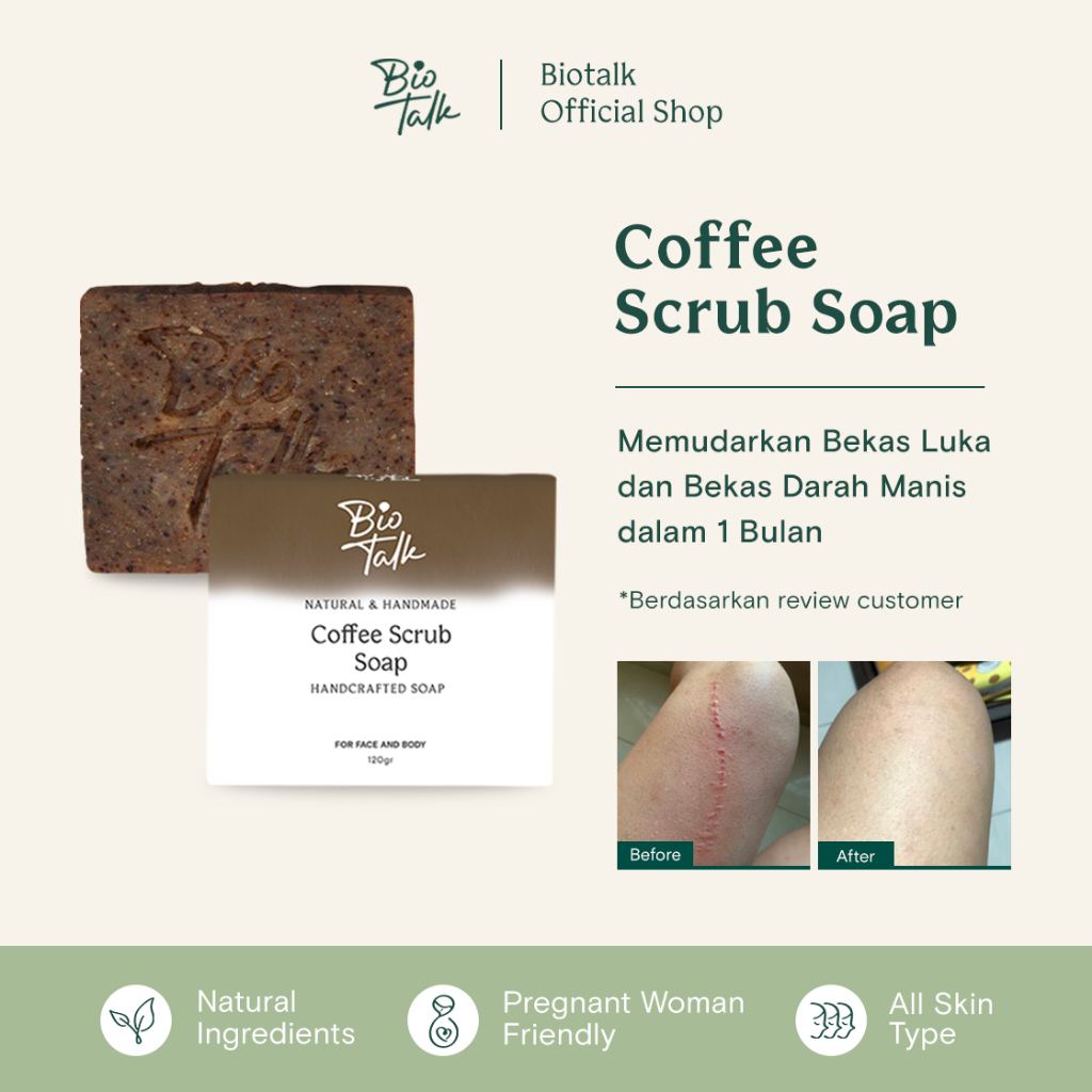 Jual Biotalk Coffee Scrub Soap | 120 gram | No SLS/SLES | Sabun Mandi ...