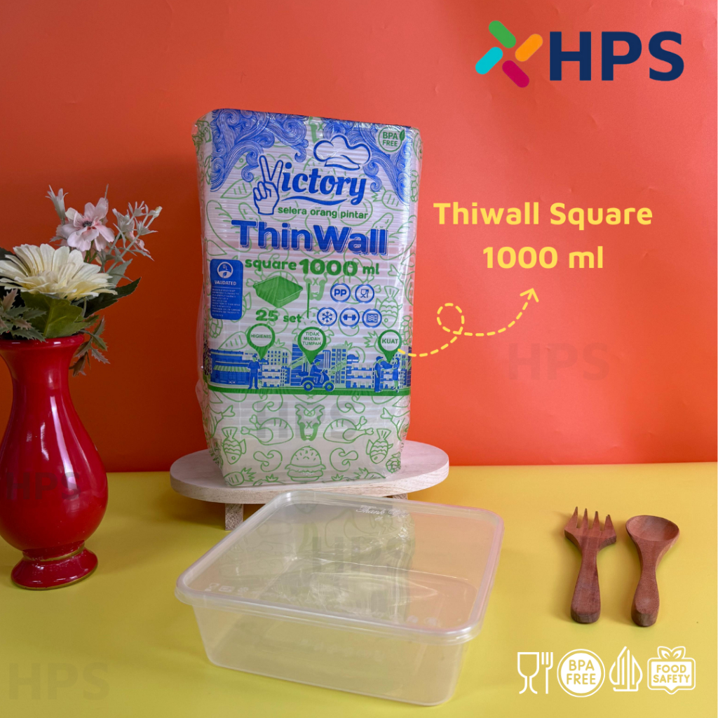 Jual Thinwall Square ALL SIZE KOTAK BESAR Container Makan Plastik Mika ...