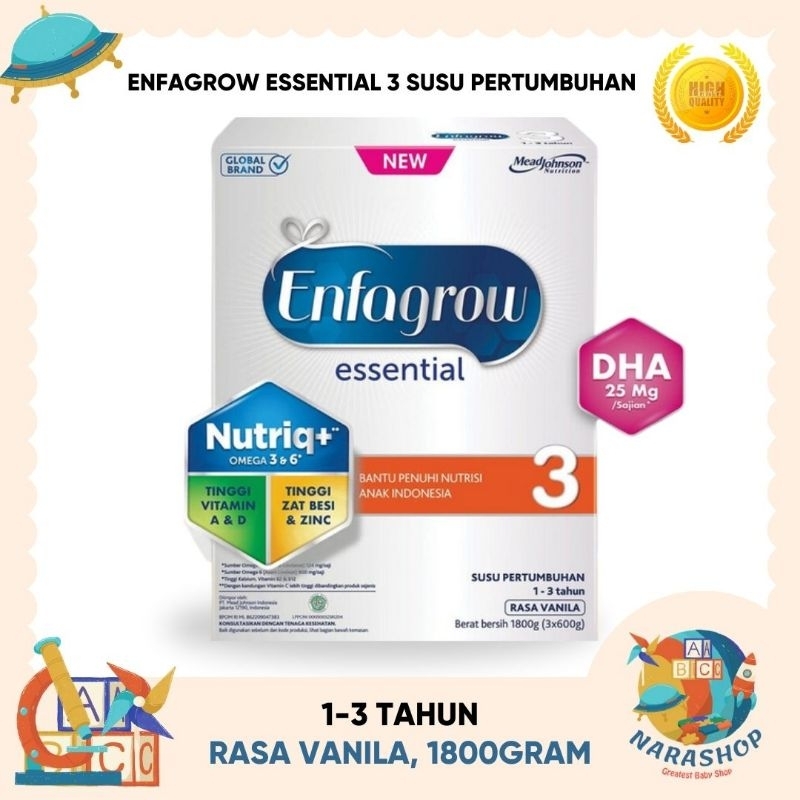 Jual Enfagrow Essential Tahap 3 Susu Formula 1800g (EXP APRIL 2026 ...