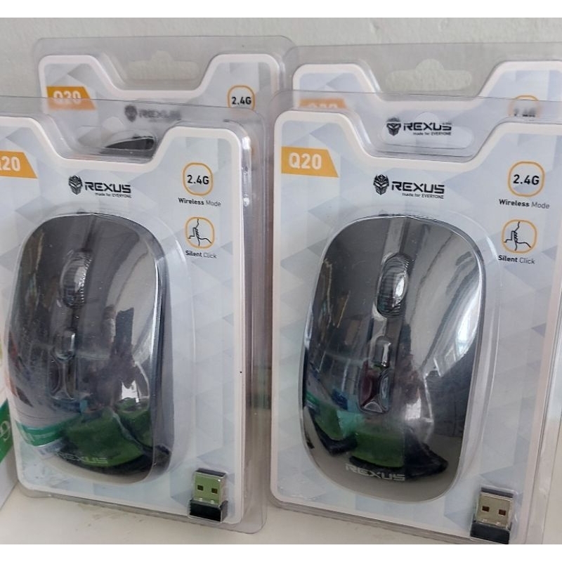 Jual Rexus Mouse wireless Q20 Black | Shopee Indonesia