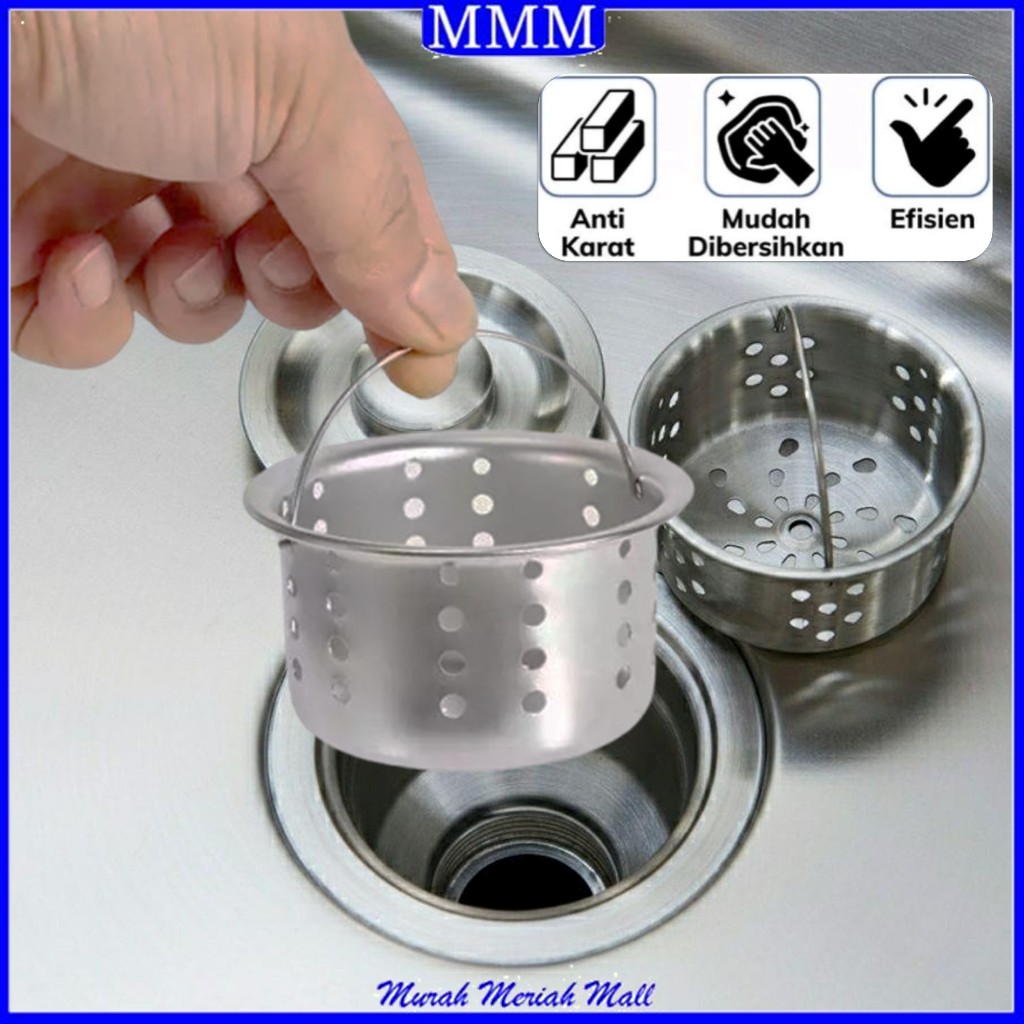 Jual MMM Penyaring Lubang Wastafel Saringan Wastafel Stainless Steel ...