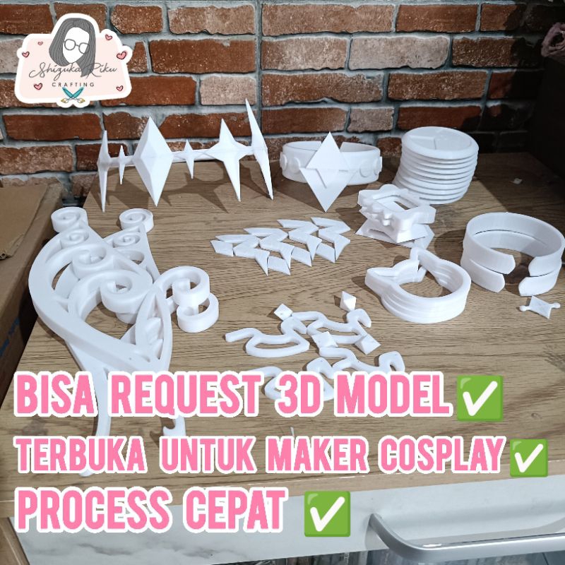 Jual Jasa Cetak 3D Print Bahan PLA plus - PLA+ - 3D Printer - Cosplay ...