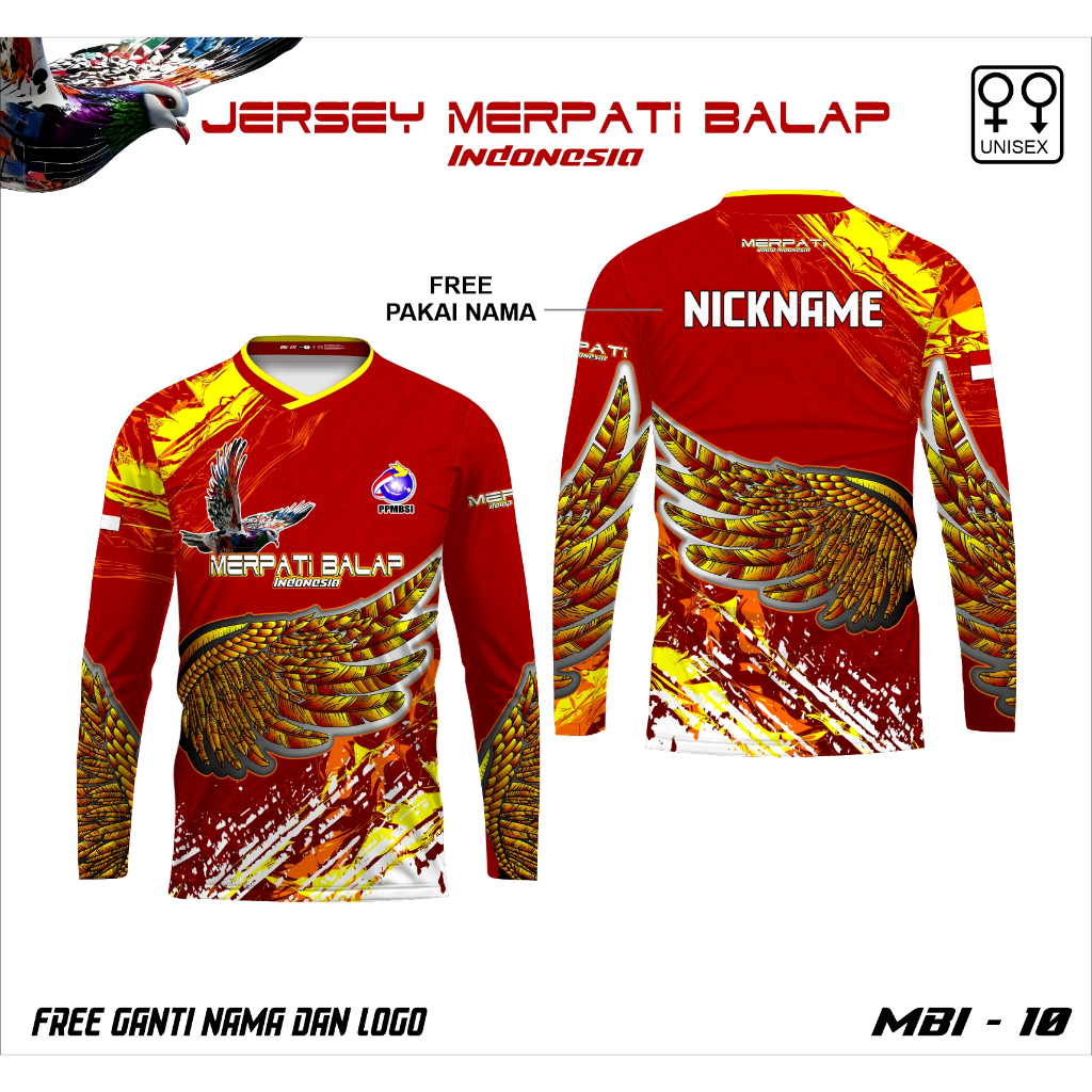 Jual Jersey kaos merpati balap baju merpati balap sayap free custom ...