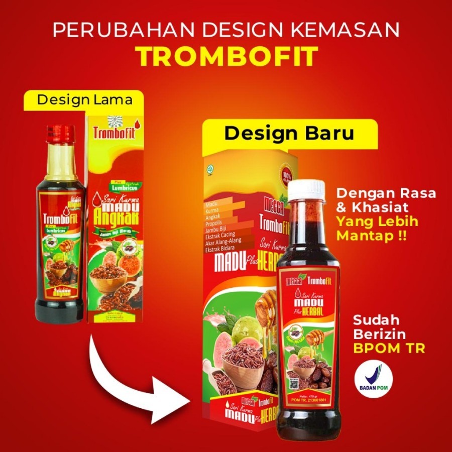 Jual Trombofit Sari Kurma Madu Angkak Herbal Atasi DBD Trombosit Typus ...