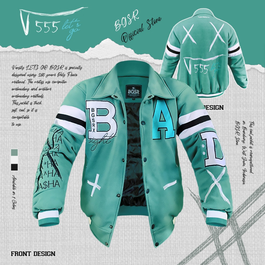 Jual BGSR Jaket Varsity Baseball Pria Boomber Bomber Jacket Korean ...