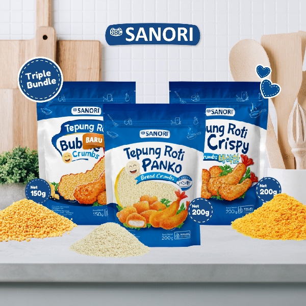 Jual Triple Bundle 3in1 - Tepung Roti Crispy , Bubble , Panko SBC Sanori | Shopee Indonesia