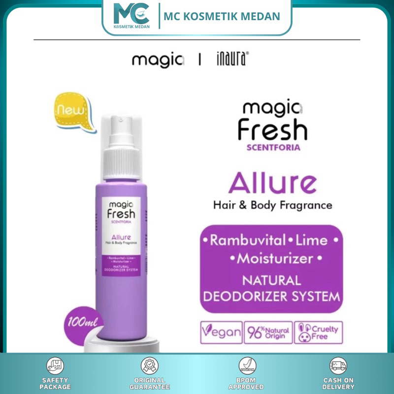 Jual INAURA-MAGIC FRESH Hair & Body Fragrance 100ml-ALLURE | Shopee ...