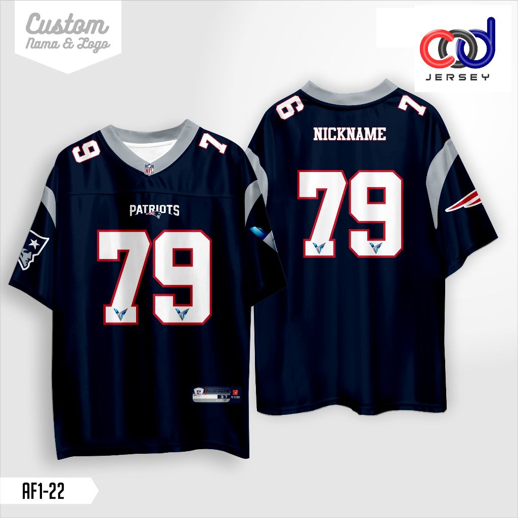 Jual JERSEY NFL OVERSIZE AMERICAN FOOTBALL COSTUM NEW ENGLAND PATRIOTS ...