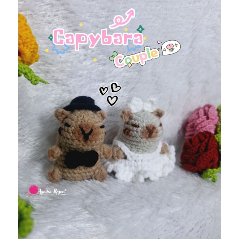 Jual Couple Capybara /Ganci Couple/Ganci Rajut Amigurumi | Shopee Indonesia