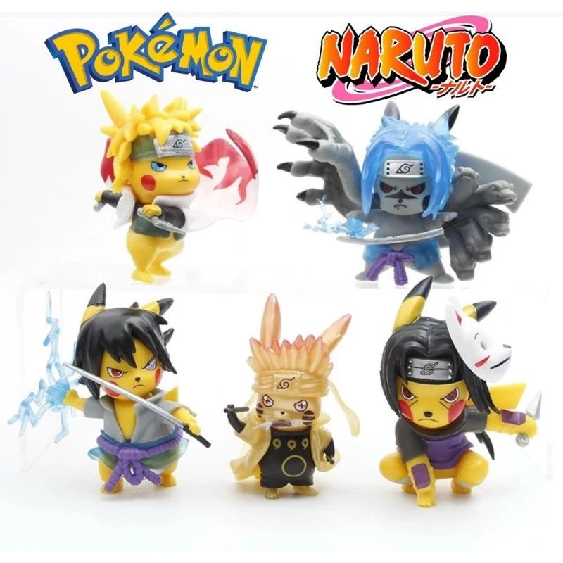 Jual Figure Pokemon Figure Pikachu Naruto Itachi Sasuke 6-8CM NEW ...
