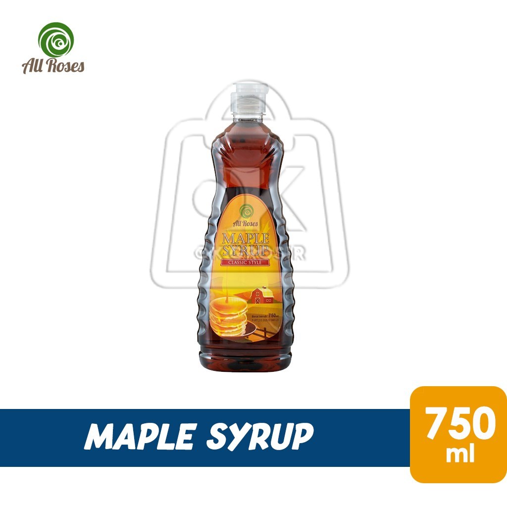 Jual Sirup Maple All Roses Mapel Maple Syrup (Botol 750ml) | Shopee ...