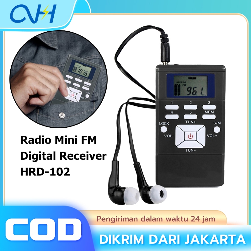 Jual HRD-102 Portable FM Radio Receiver LCD Display DSP Pemutar Radio ...