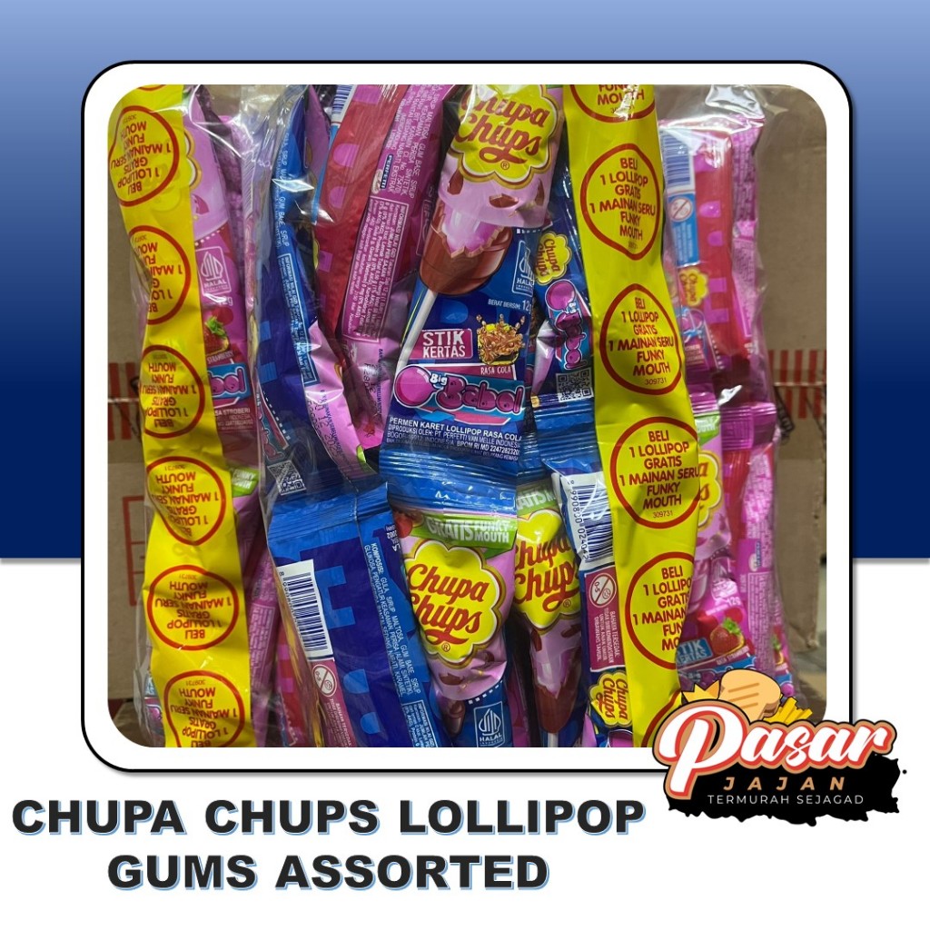 Jual Chupa Chups Lollipop Gums Assorted Isi 12gr x 24pcs | Shopee Indonesia