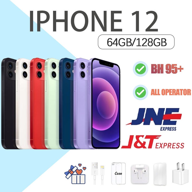 Jual IPHONE 12 128GB/64GB ORIGINAL MULUS GOOD CONDITIONS NO RECOND NO REFURBISH FULLSET MULUS ...